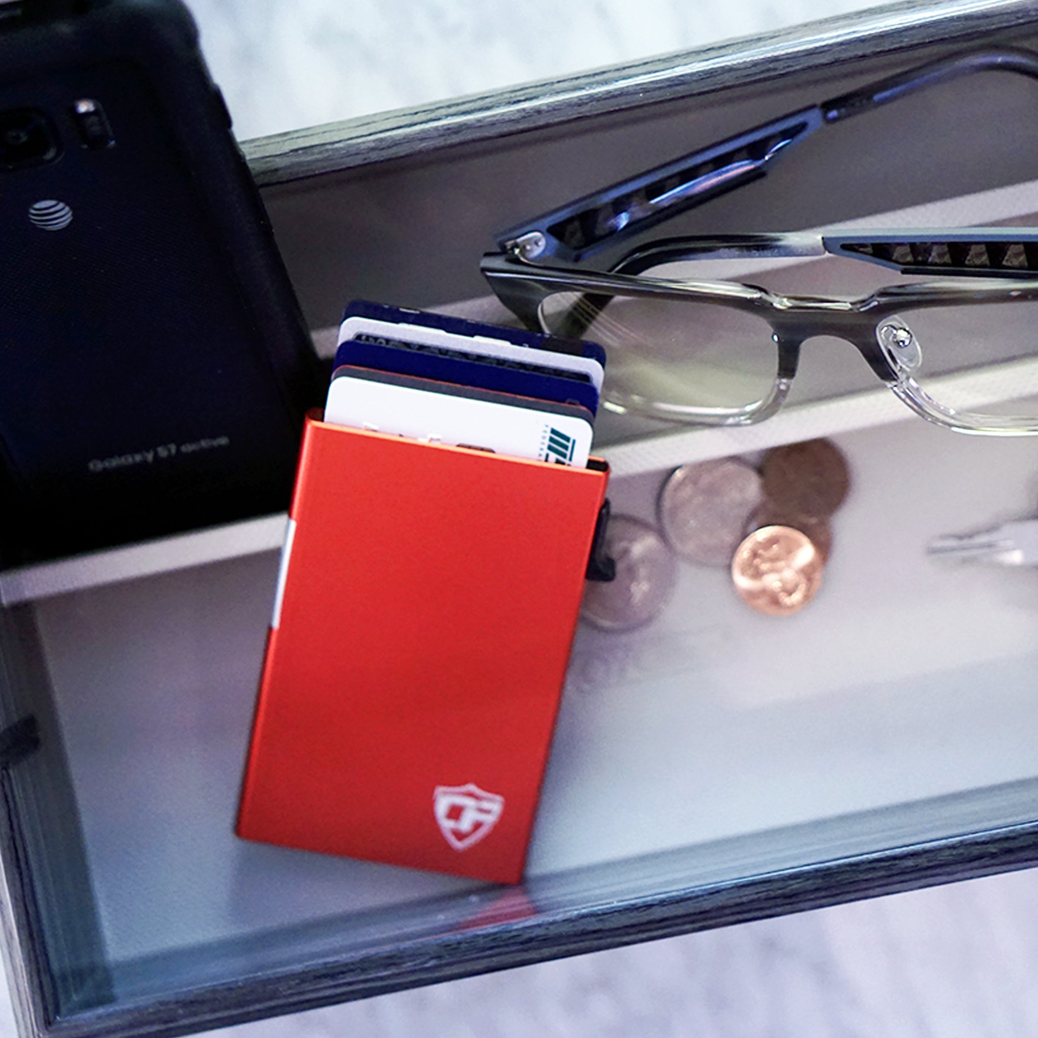 Card Blocr Metal Credit Card Holder Red Trigger Wallet – Conceal Plus